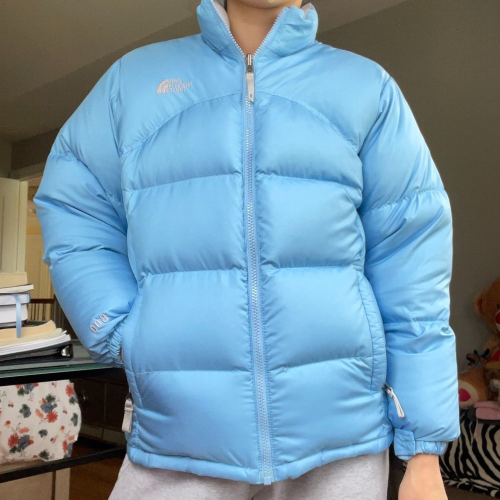 The North Face 600 Light Blue Puffer Jacket Xs - Gem